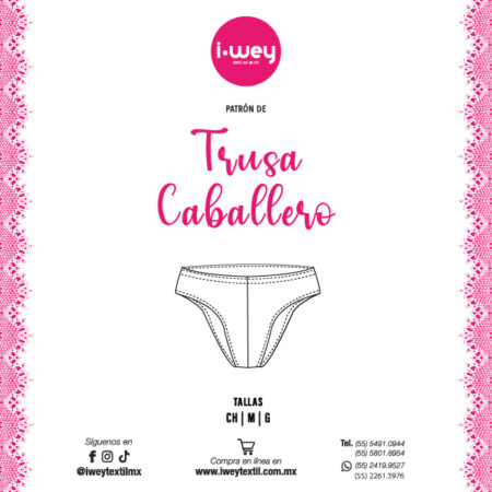 Patrón de Trusa Caballero - IWEYTEXTIL