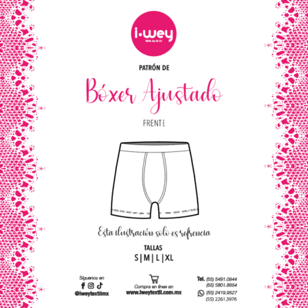 Patrón de Bóxer Ajustado de Caballero - IWEYTEXTIL